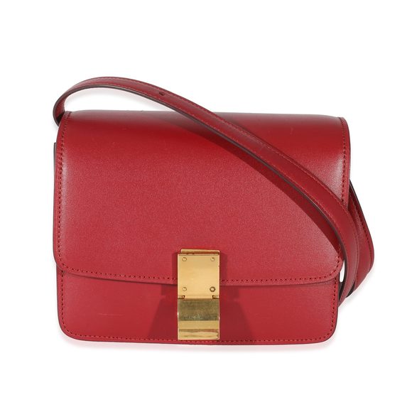 Celine | Bags | Celine Red Smooth Calfskin Small Classic Box Bag | Poshmark